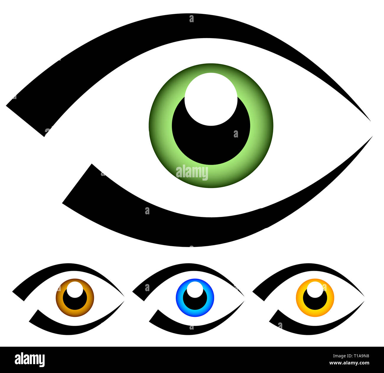 Eye graphic. Vision, seeing, sight, observation. Vector Stock Photo - Alamy