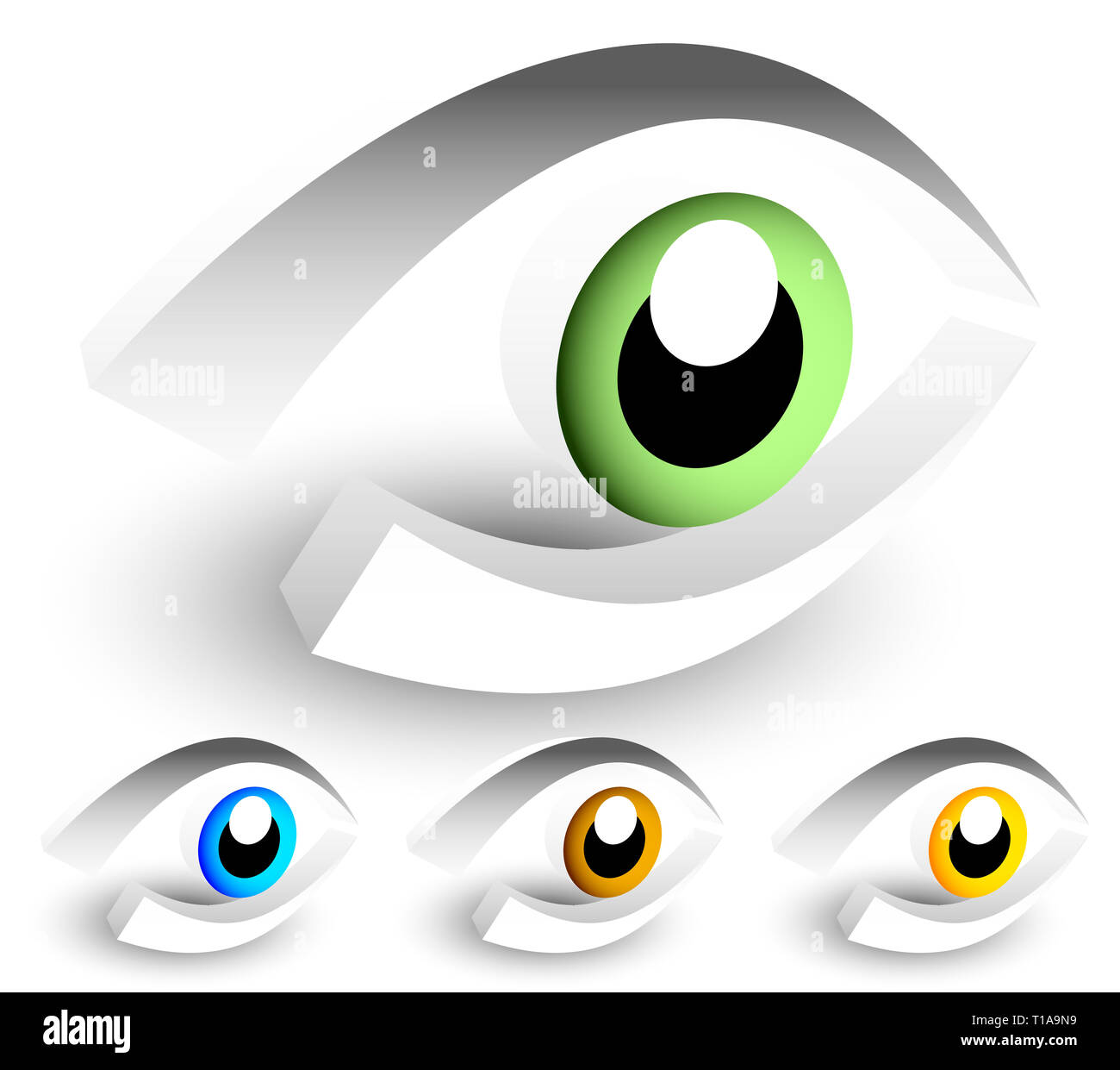 Eye graphic. Vision, seeing, sight, observation. Vector Stock Photo - Alamy