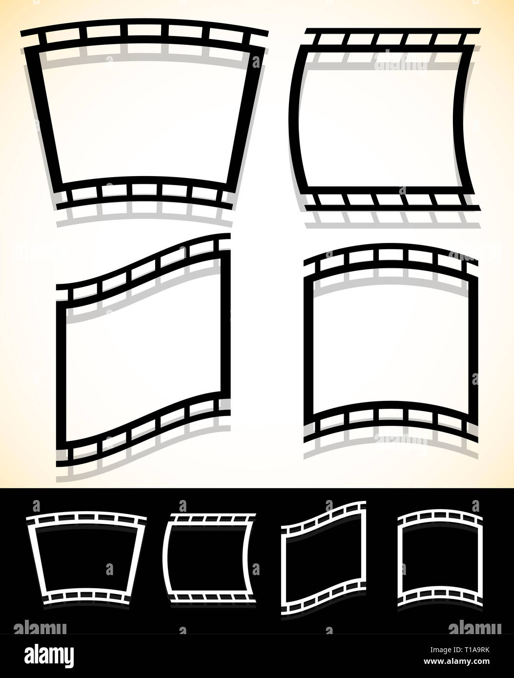 Black and white filmstrip, photo strip vector graphics Stock Photo - Alamy