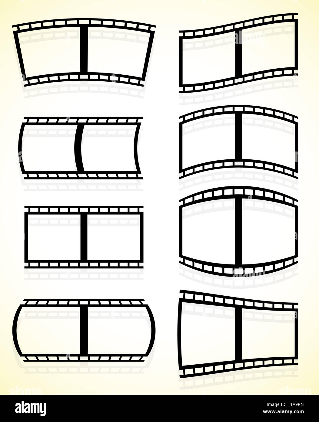 Black and white filmstrip, photo strip vector graphics Stock Photo - Alamy