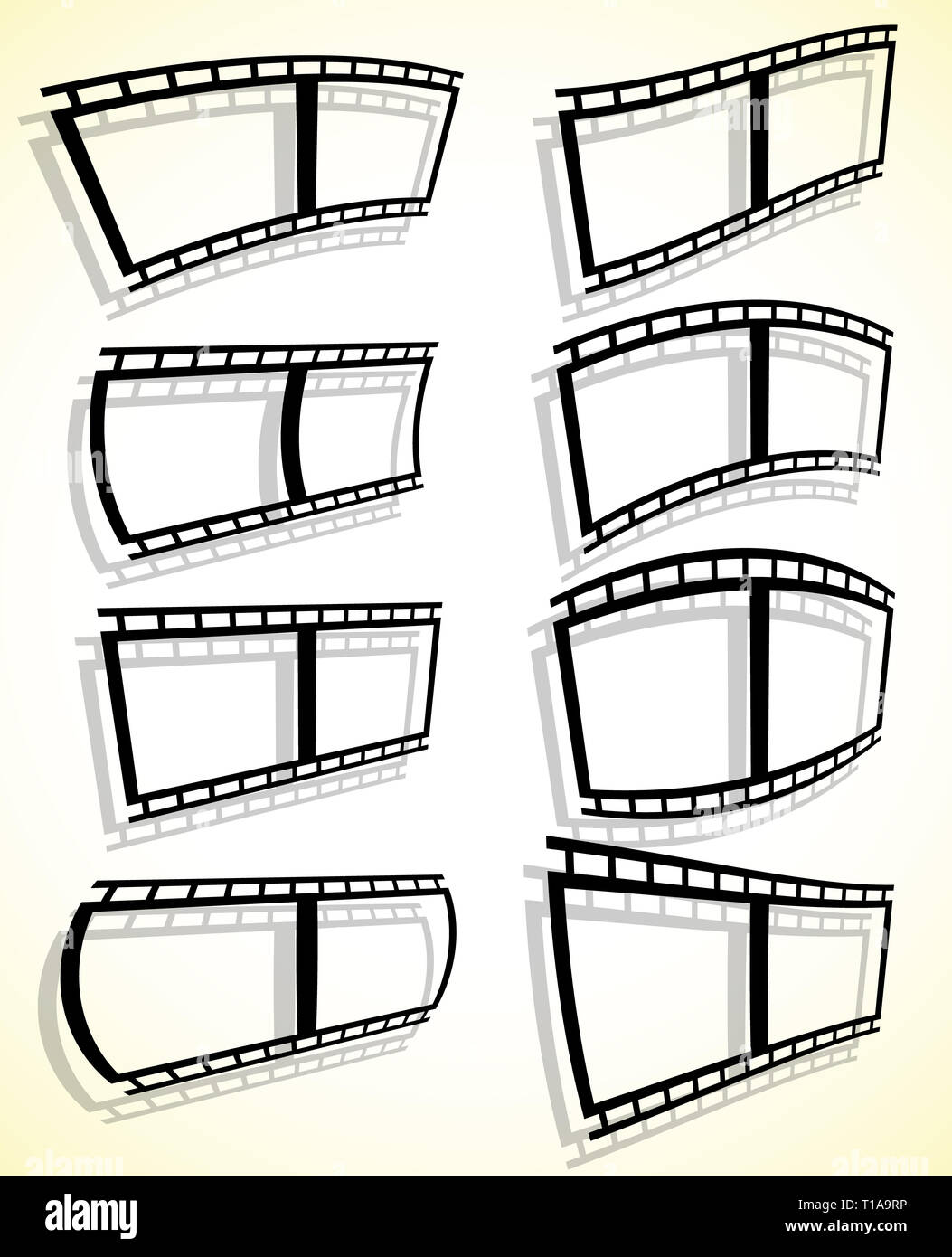 Black and white filmstrip, photo strip vector graphics Stock Photo - Alamy