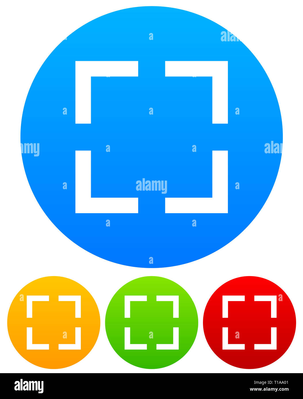 Icons with simple angular, crosshair, reticle symbols Stock Photo - Alamy