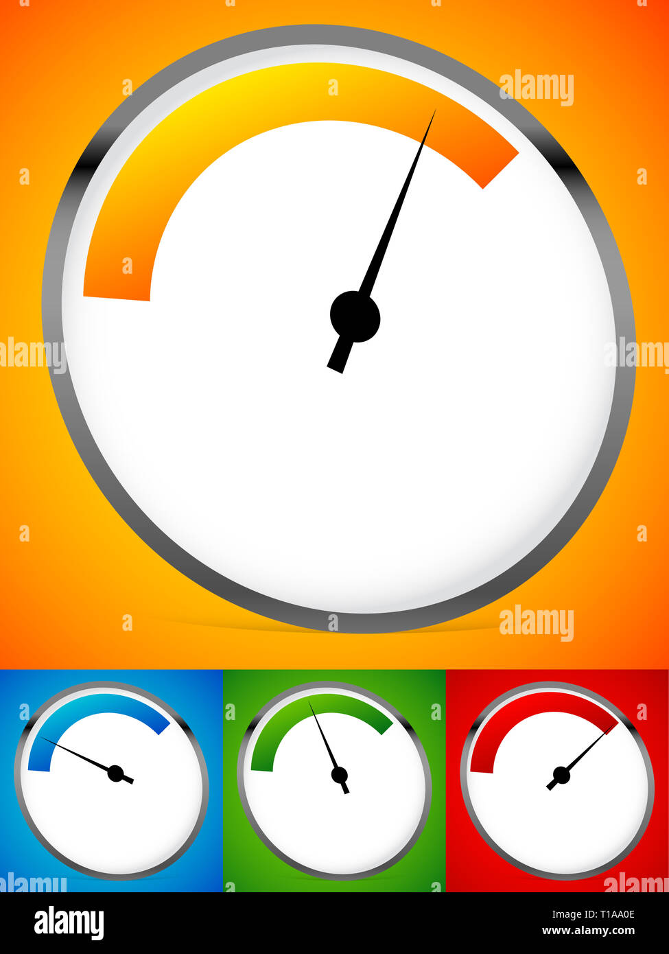 Gauge, dial backgrounds. Low, balanced, high versions Stock Photo - Alamy