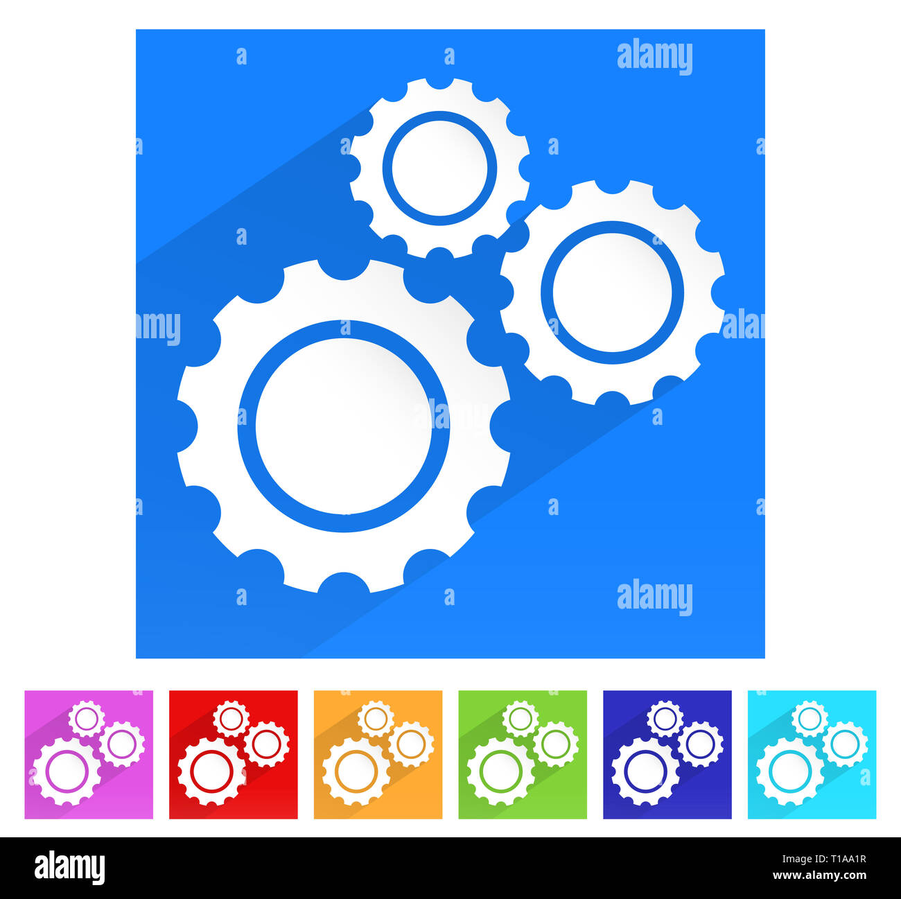 Various gear wheel, rack wheel vector graphics. Mechanics ...