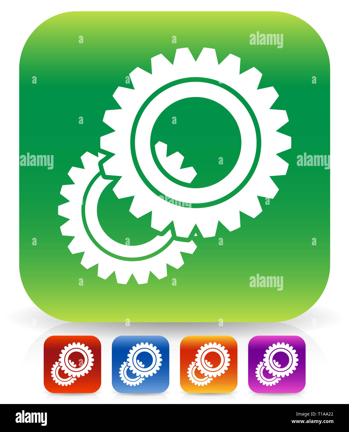 Various gear wheel, rack wheel vector graphics. Mechanics ...
