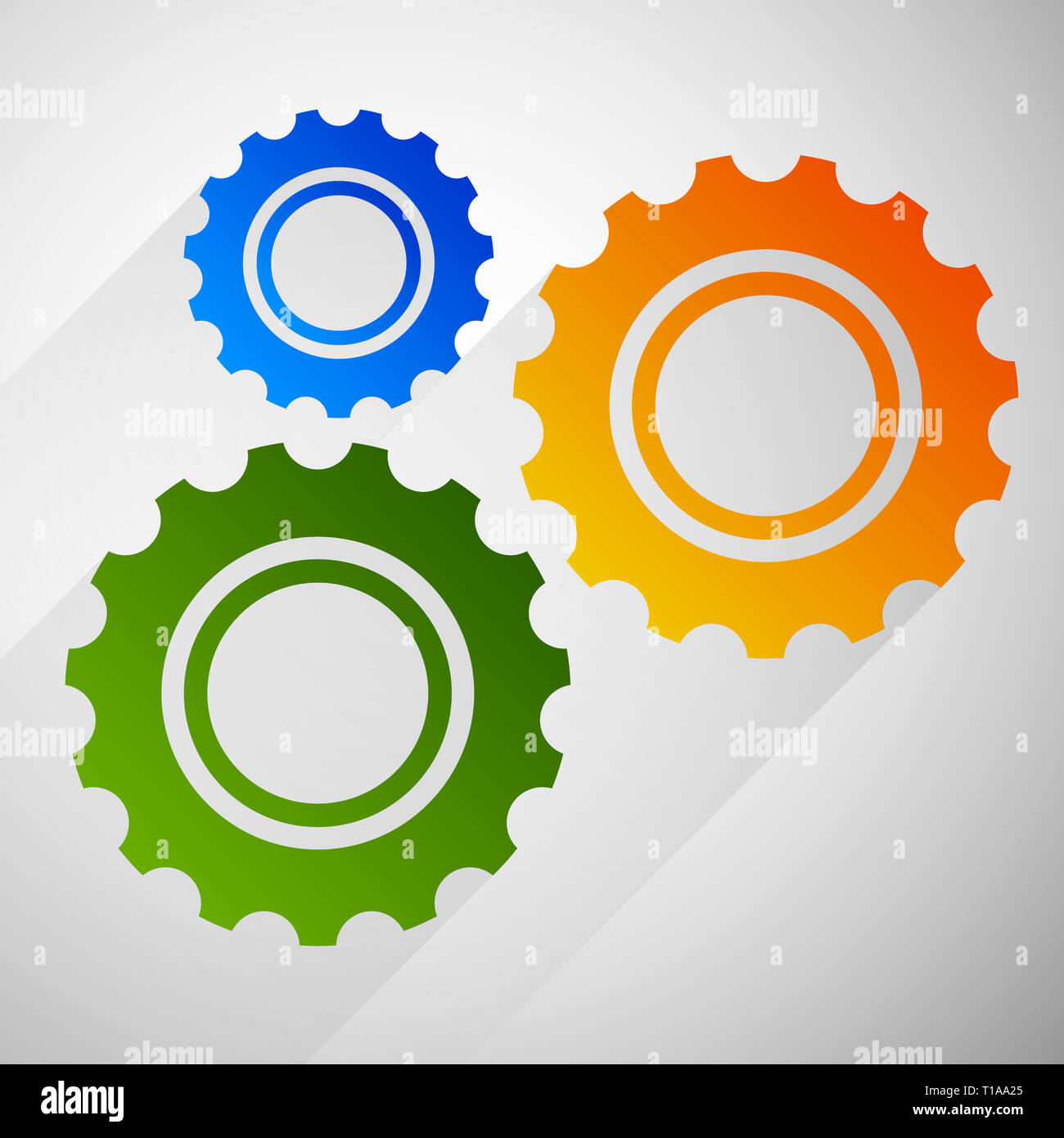 Gears, cogwheels icon, graphics for maintenance, repair, manufacturing ...