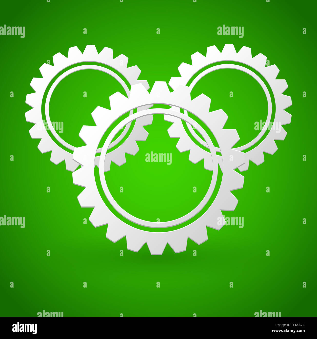 The green gear background Stock Photo - Alamy
