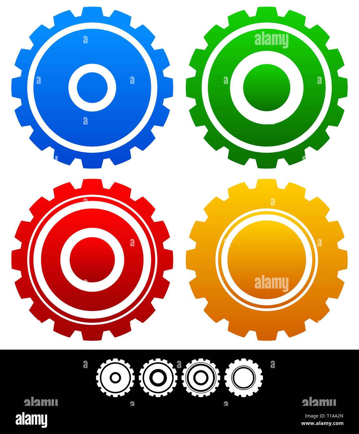 Gear cogs work in shape hi-res stock photography and images - Alamy