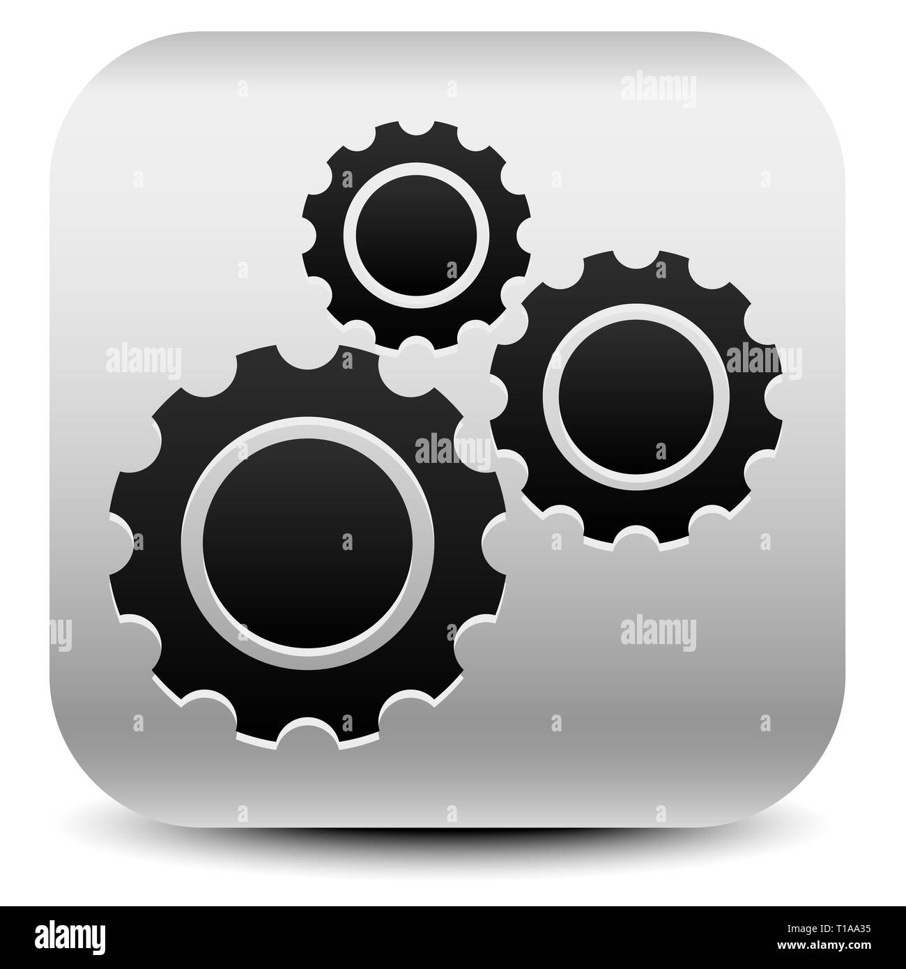 Various gear wheel, rack wheel vector graphics. Mechanics ...