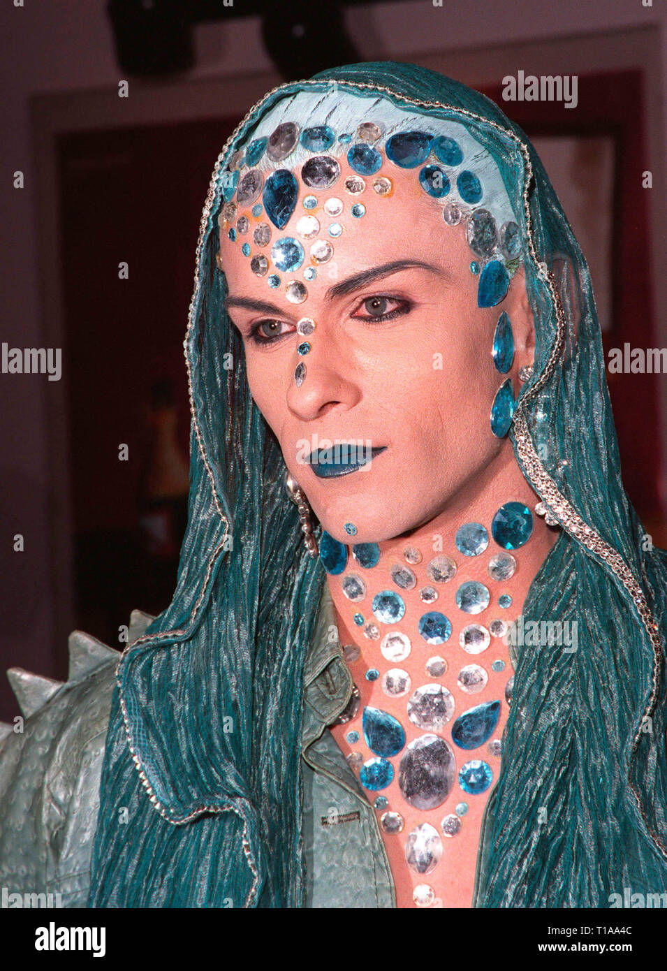 LOS ANGELES, CA - November 8, 1998: Glam rock singer PAT BRIGGS of Psychotica at Hollywood ...