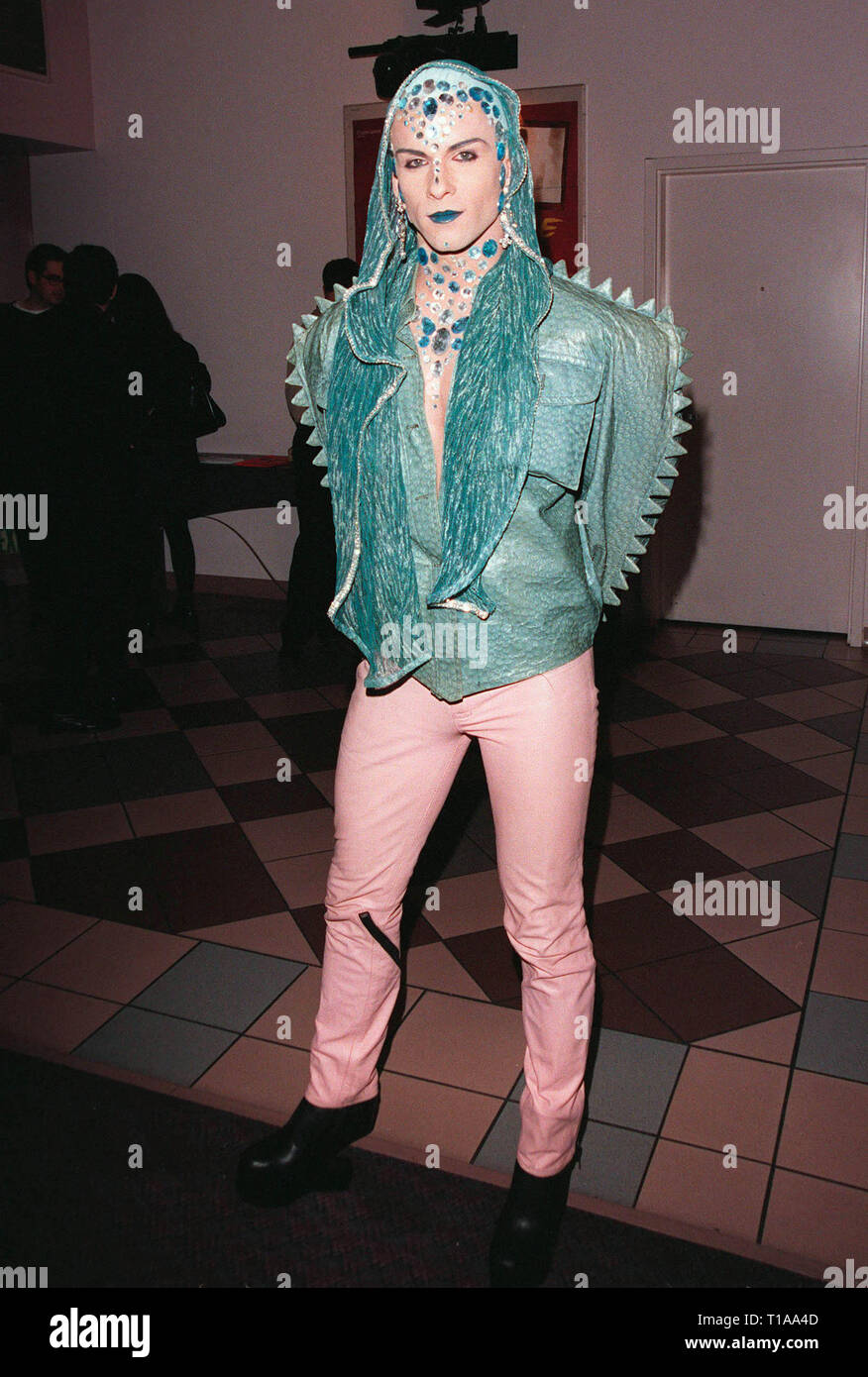 LOS ANGELES, CA - November 8, 1998: Glam rock singer PAT BRIGGS of Psychotica at Hollywood ...