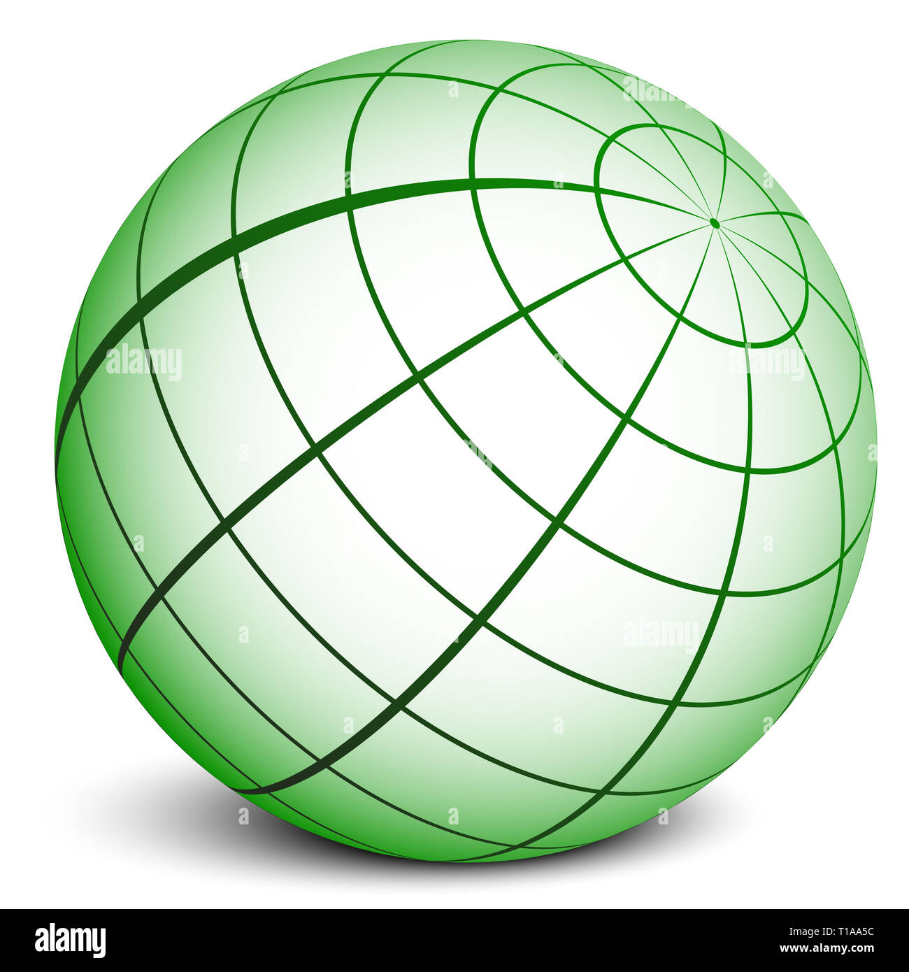 Gridded or wireframe spheres Stock Photo - Alamy