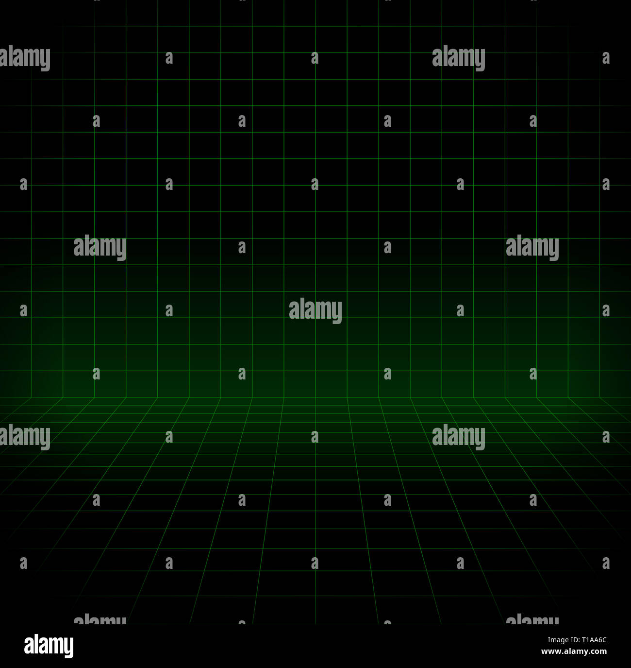 Blank space with perspective grid, wire frame for "virtual world ...