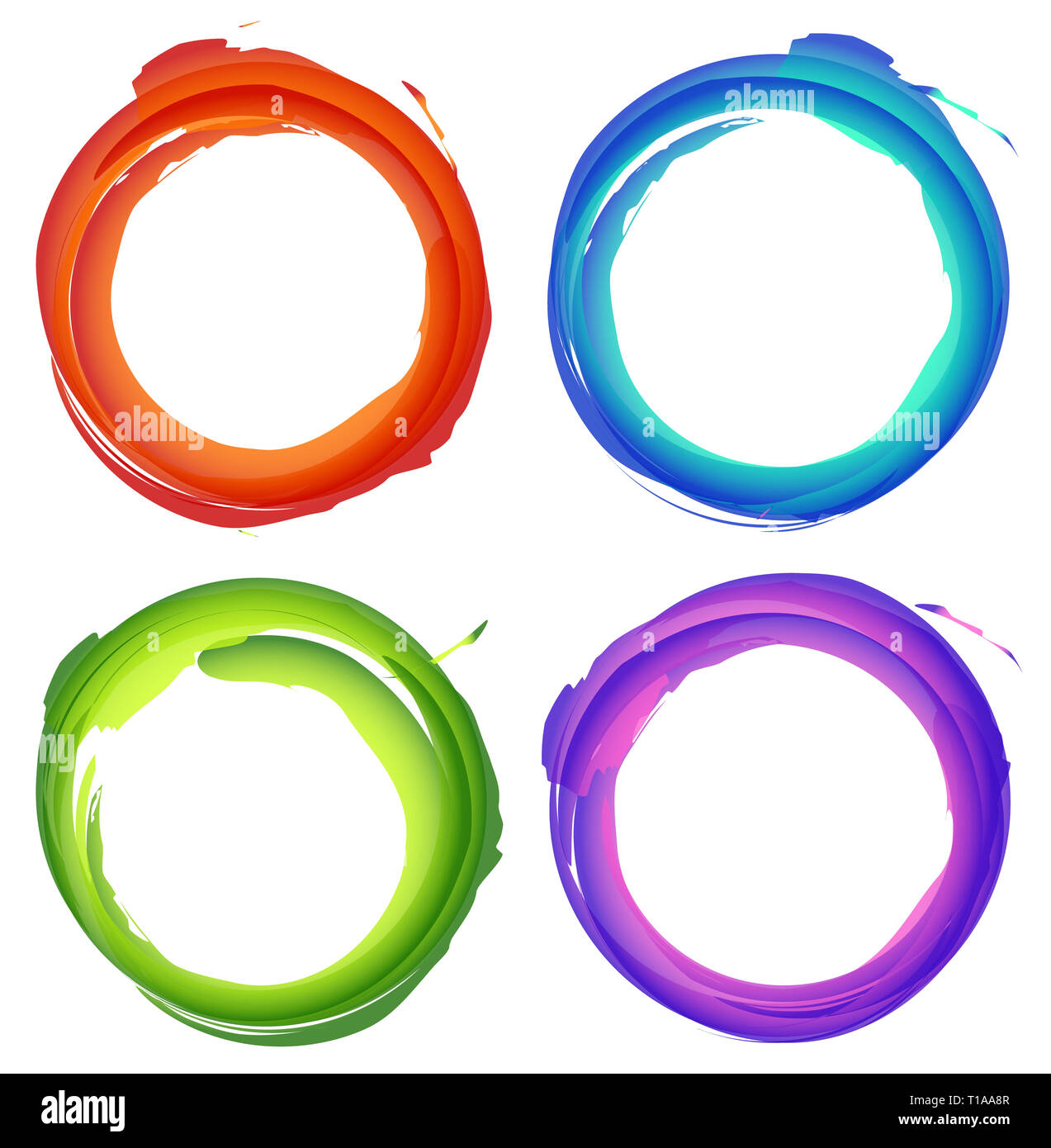 Grungy, textured circle elements. editable vector graphic Stock Photo ...