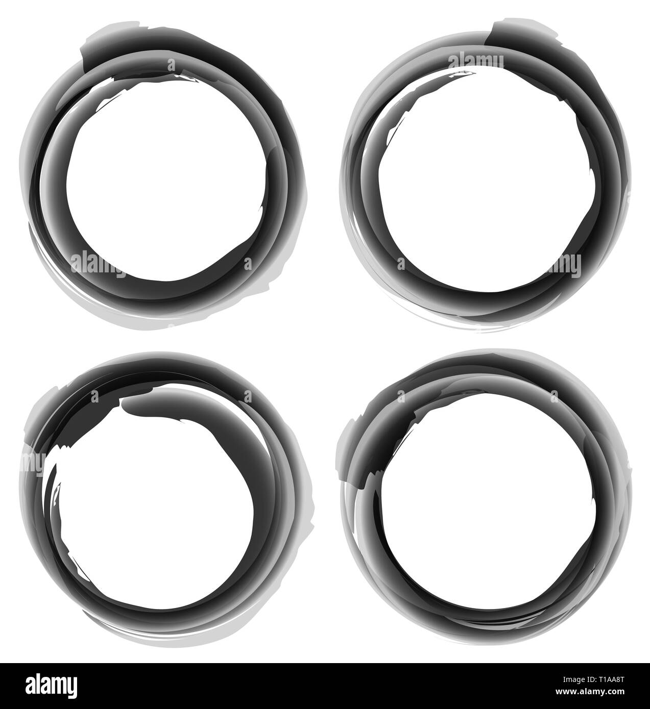 Grungy, textured circle elements. editable vector graphic Stock Photo ...