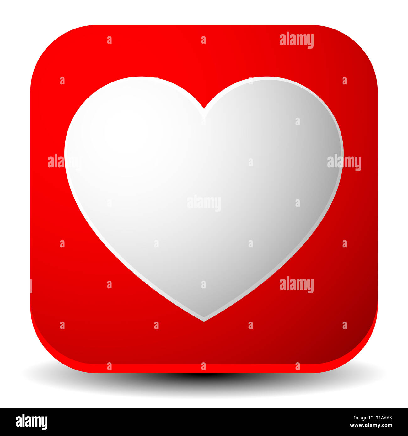 Vector graphics with red heart. Eps 10 Stock Photo - Alamy