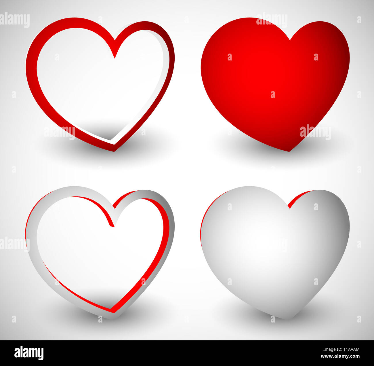 Vector graphics with red heart. Eps 10 Stock Photo - Alamy