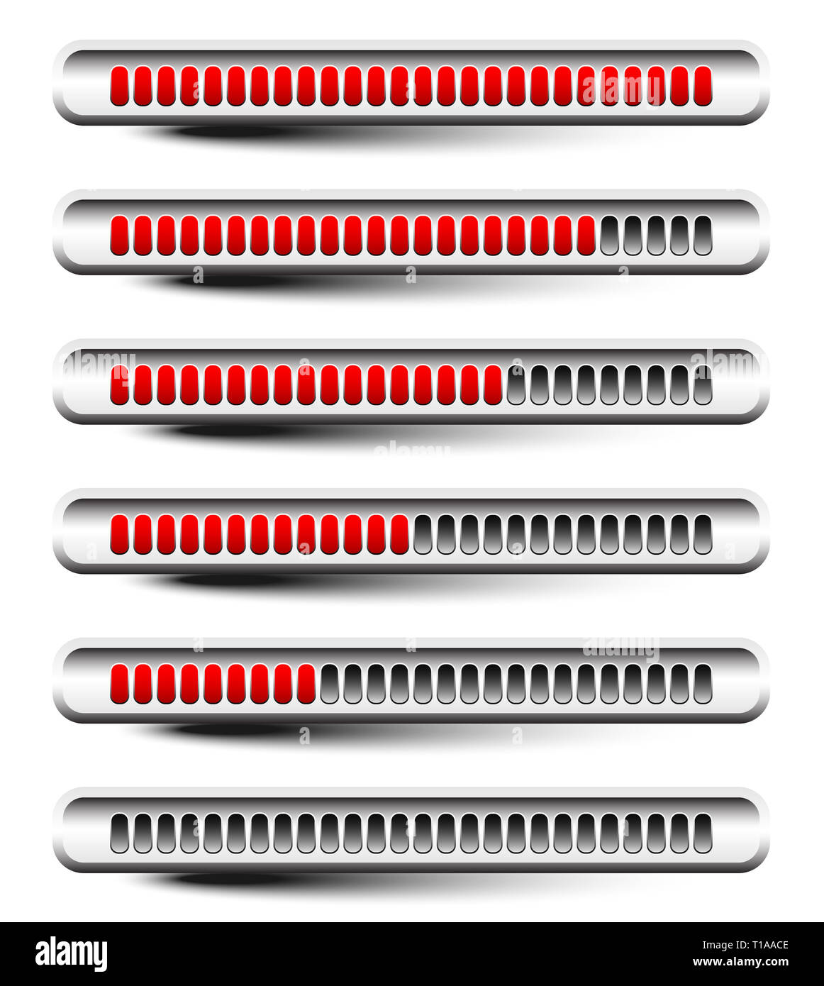 Horizontal progress loading bars red hi-res stock photography and ...