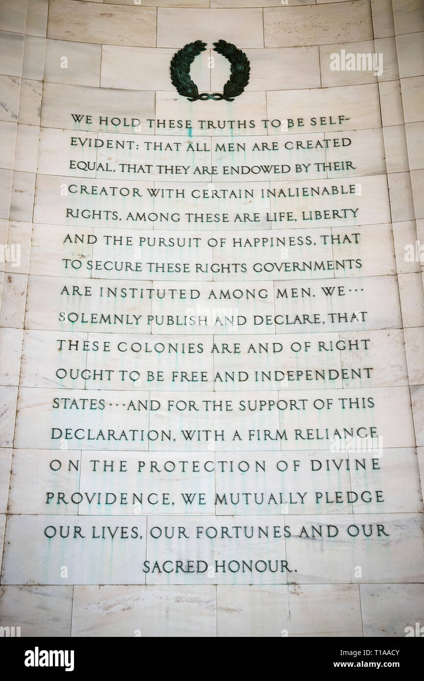 Declaration Of Independence Memorial High Resolution Stock Photography ...