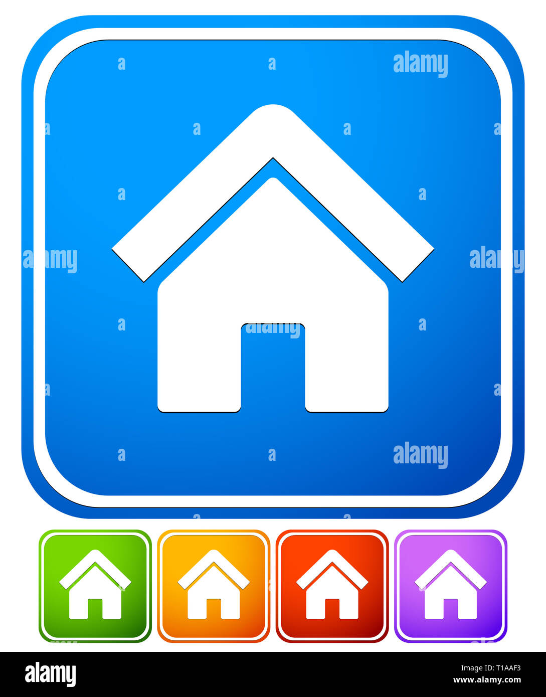 Eps 10 vector illustration of Colorful icons with house symbols Stock ...