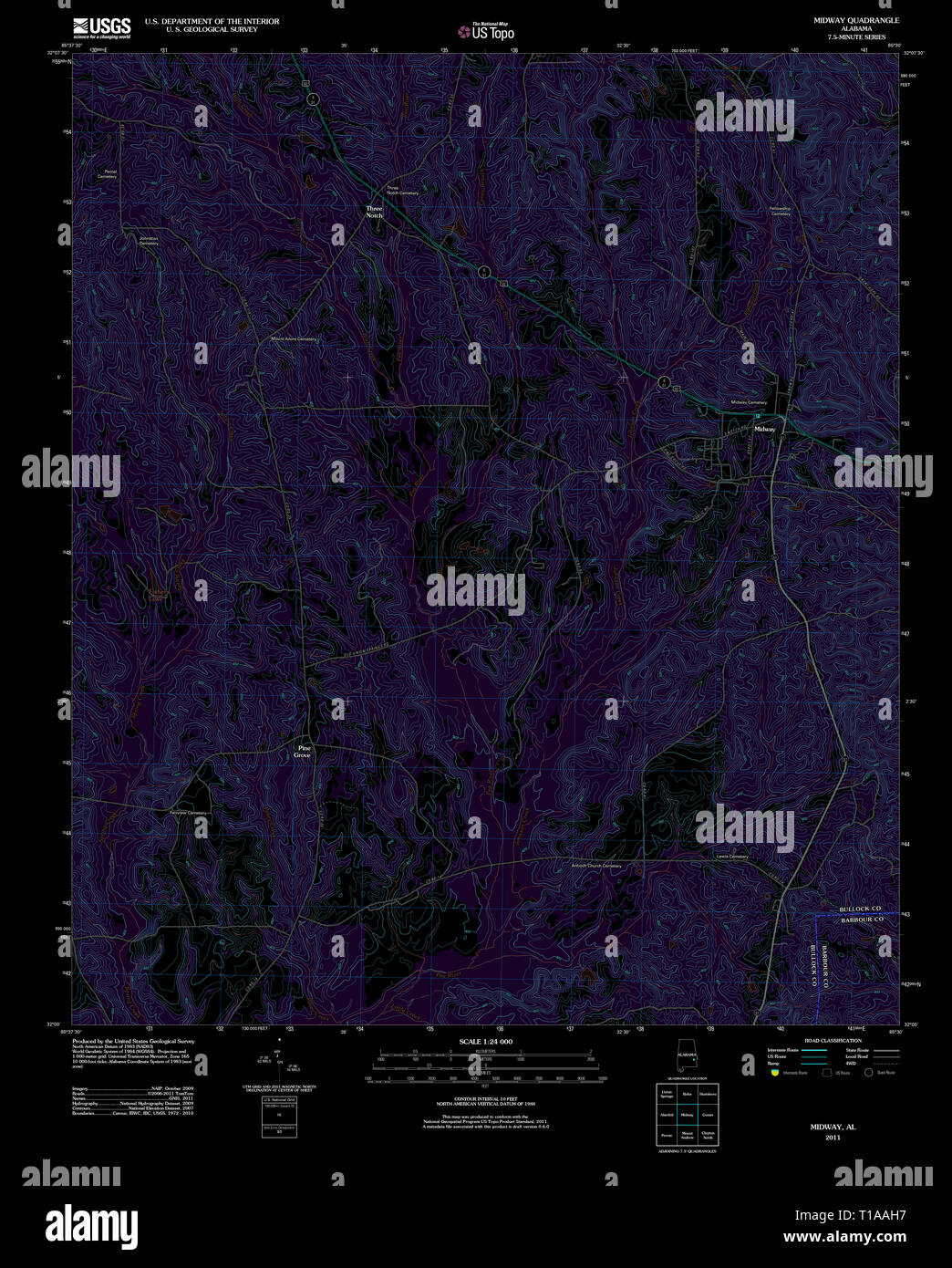 Midway map hi-res stock photography and images - Alamy