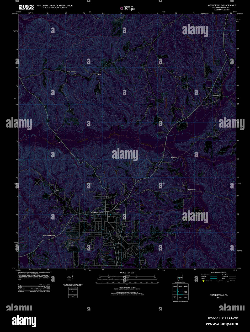 Map of monroeville hi-res stock photography and images - Alamy
