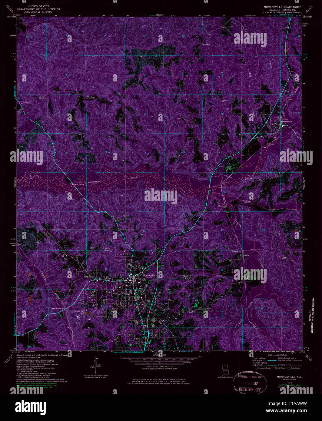 Map of monroeville hi-res stock photography and images - Alamy