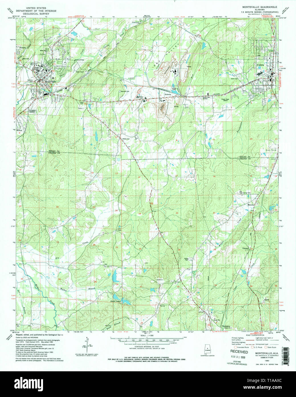 Montevallo map hi-res stock photography and images - Alamy