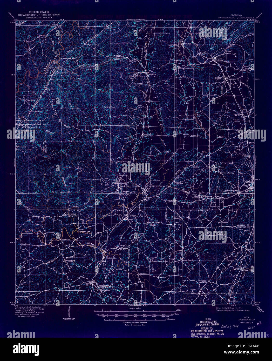 Montevallo map hi-res stock photography and images - Alamy