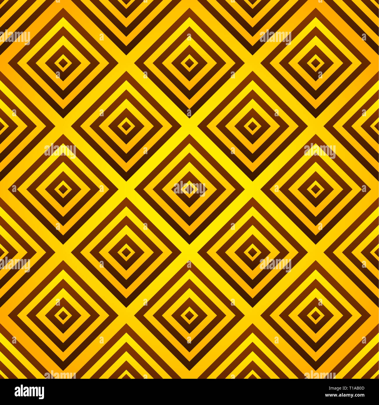 Yellow-orange seamless pattern: squares Stock Photo - Alamy