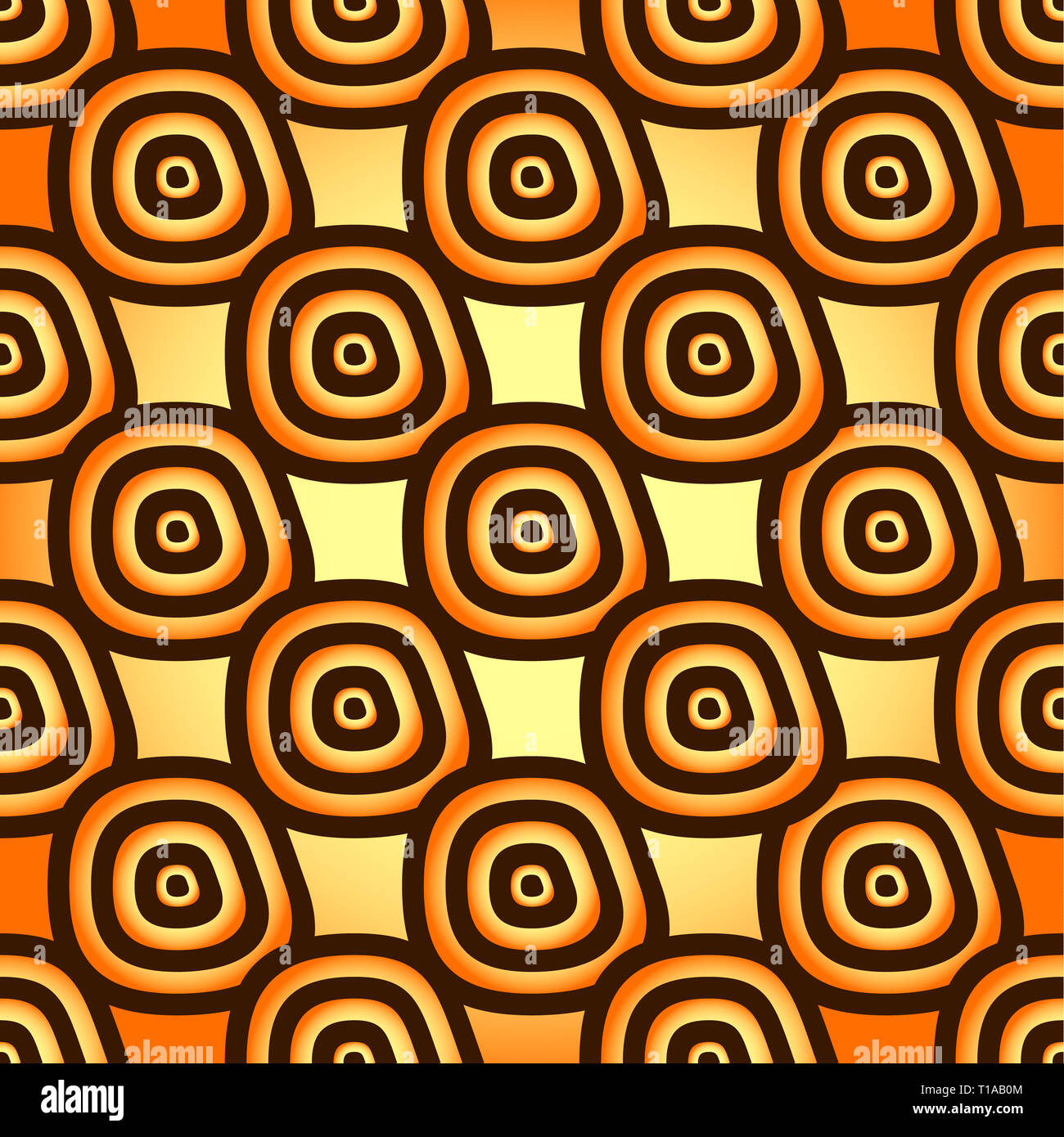 Yellow-orange seamless pattern: free form shapes Stock Photo - Alamy