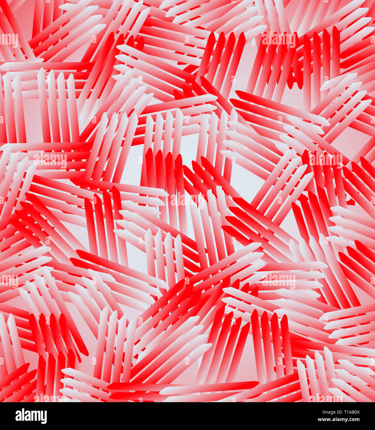 Groups of red bars with random rotation Stock Photo - Alamy