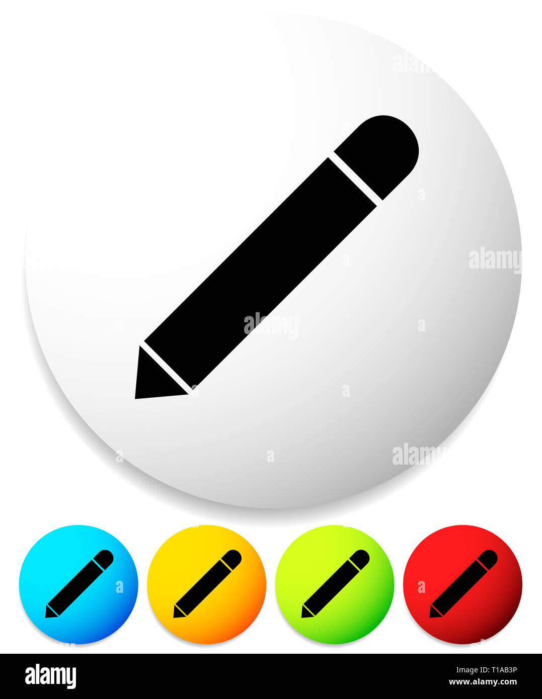 Pencil Icons, Eps 10 Vector Illustration Stock Photo - Alamy