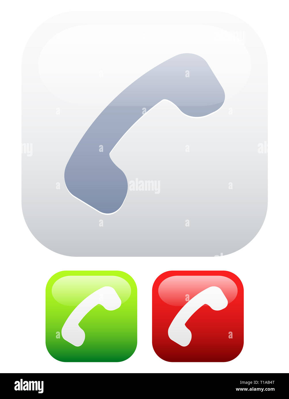 End call icon Cut Out Stock Images & Pictures - Alamy