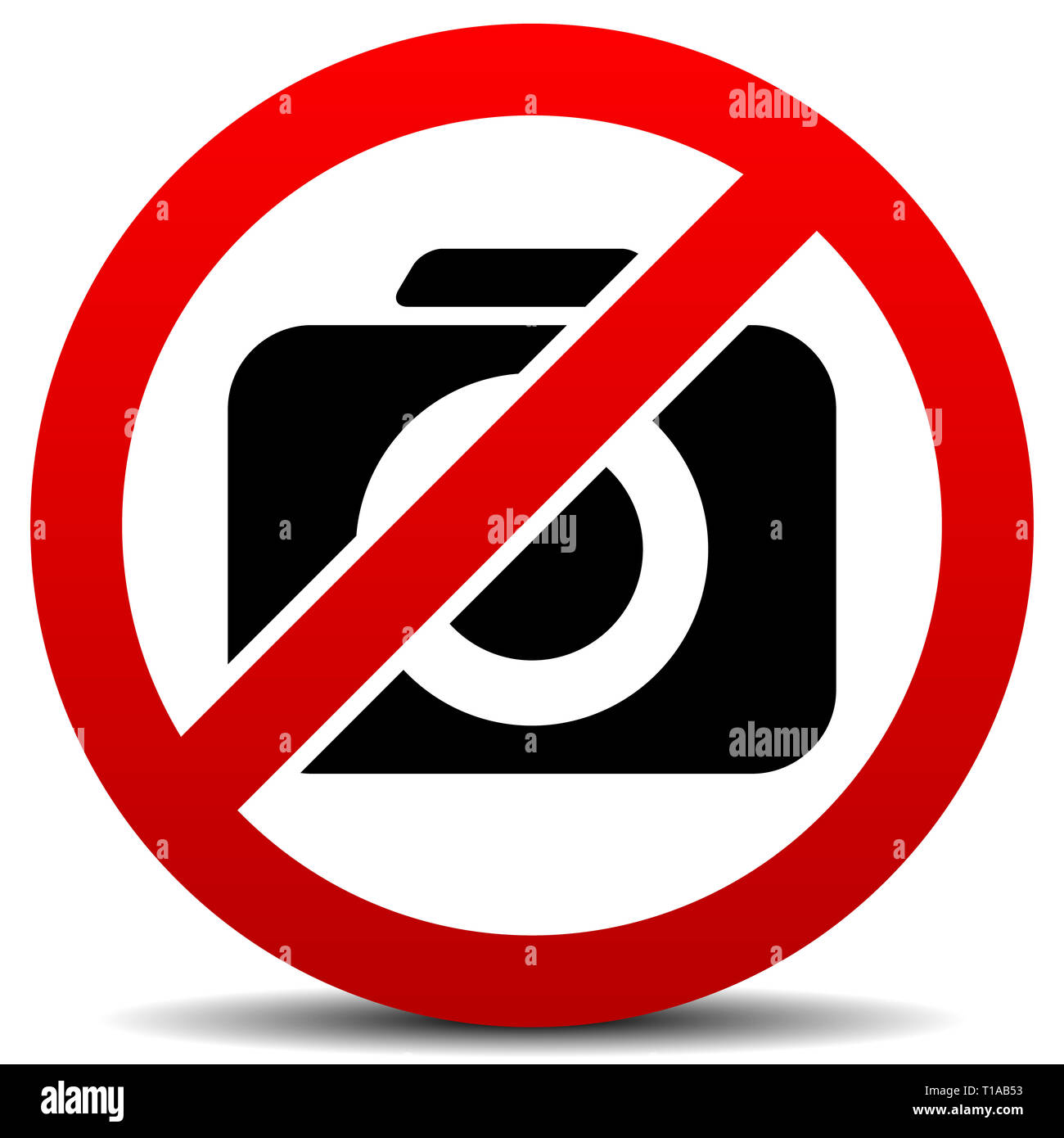 Eps 10 Vector Illustration of Crossed Camera Symbol, No Photo Sign with ...