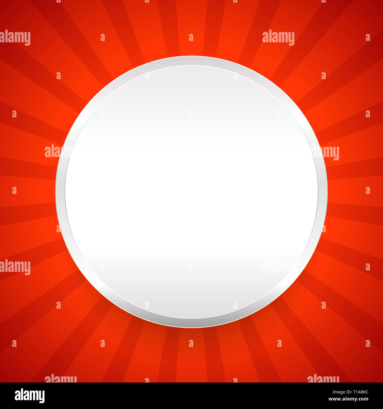 Plaque shape with blank space on bright red Stock Photo - Alamy