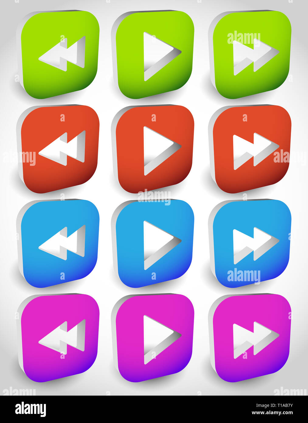 Rewind, play, fast forward navigation buttons. editable vector graphics ... Rewind, play, fast forward navigation buttons. editable vector graphics ...