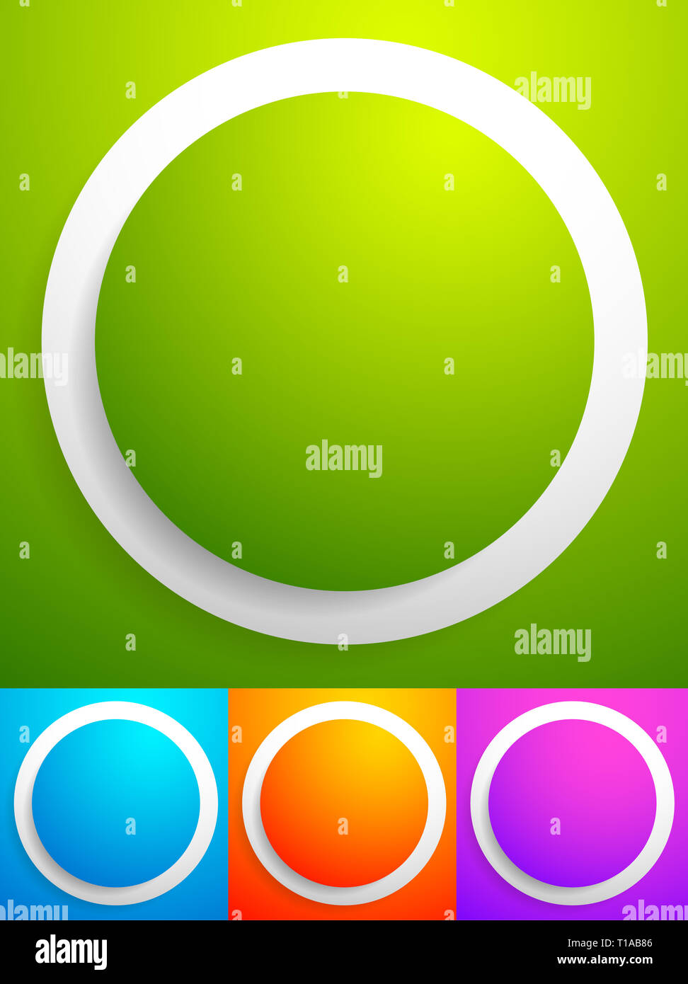 Empty colorful circle shape, circle element, vector eps 10 Stock Photo ...