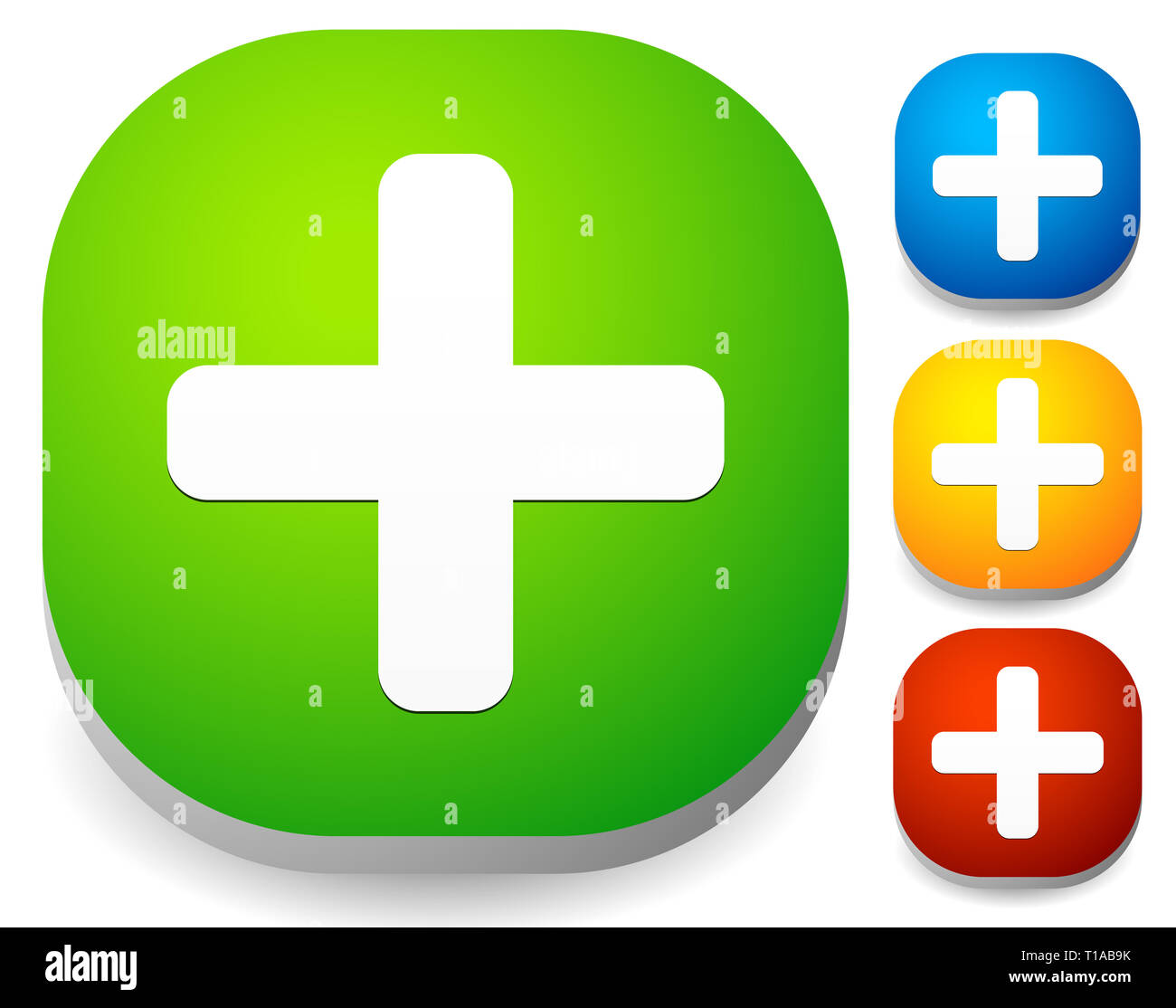 White Cross Icons, Eps 10 Vector Illustration Stock Photo - Alamy
