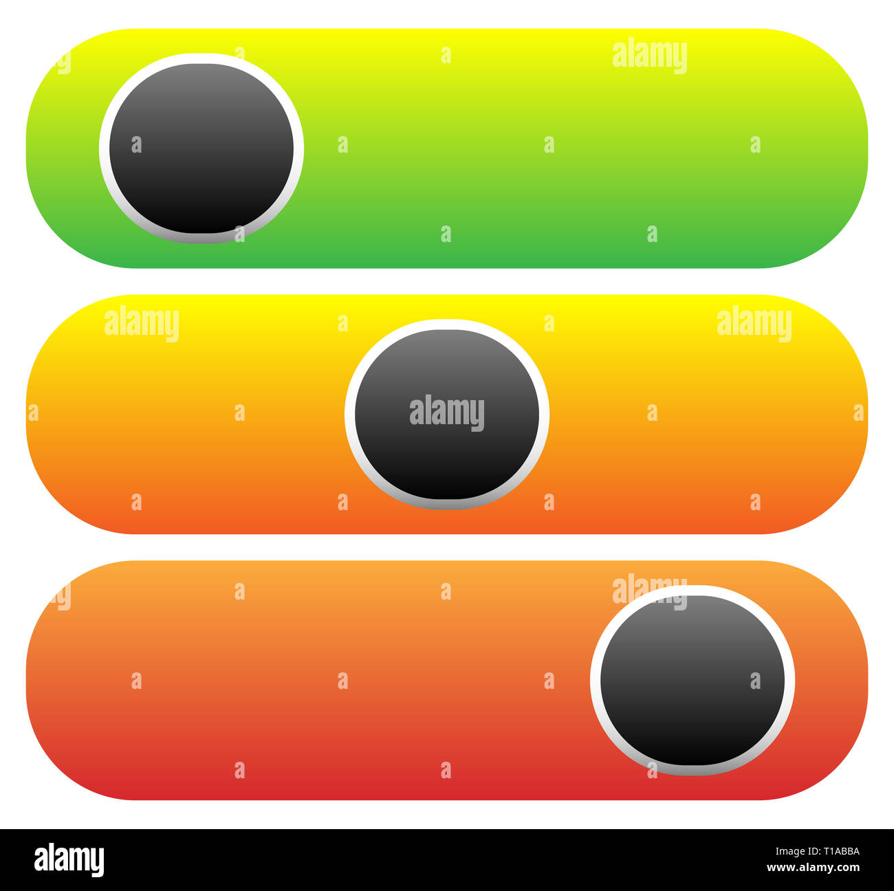 Horizontal 3 state power button without symbol Stock Photo - Alamy