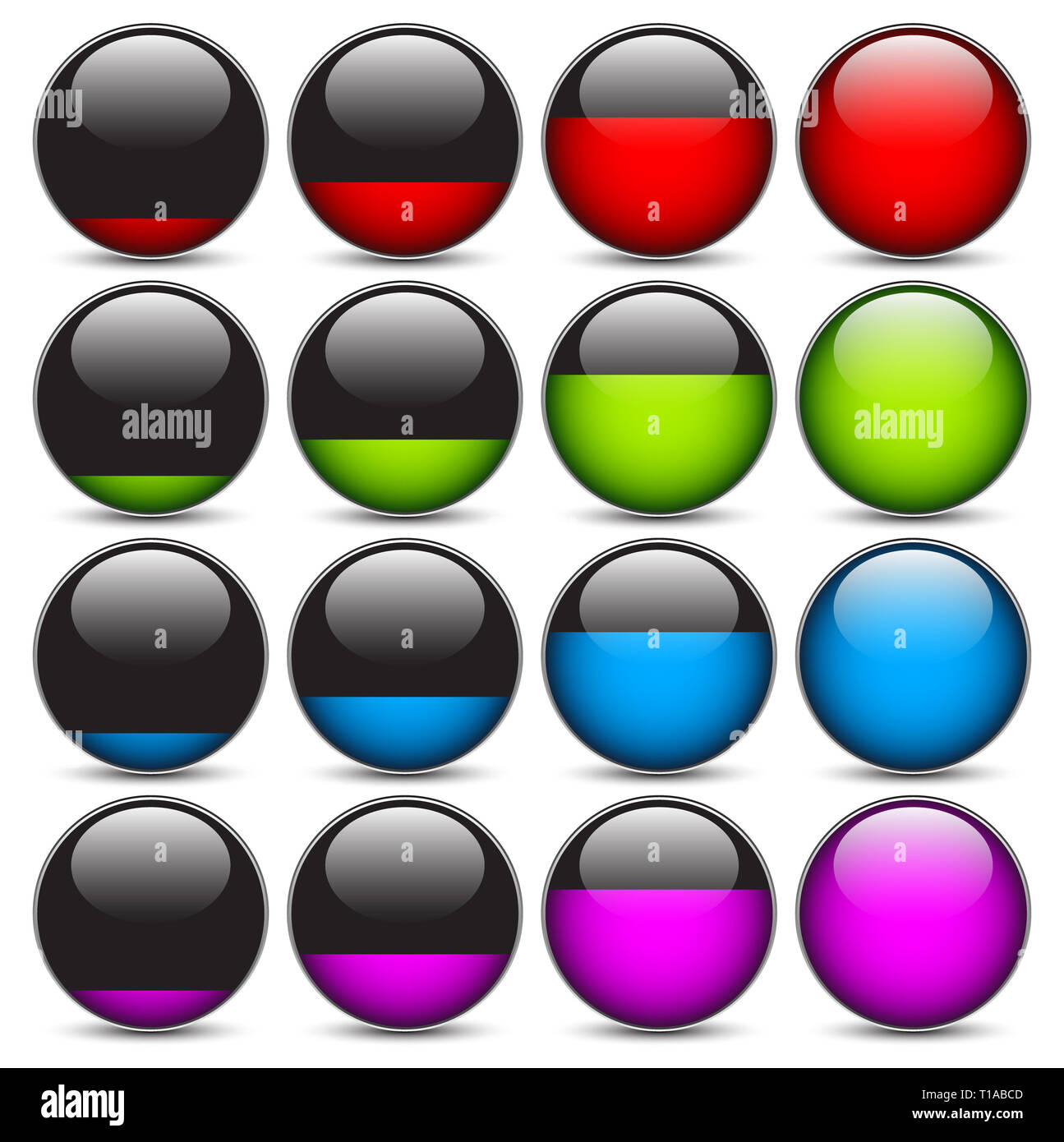 Glass balls with liquid fillings. Measuring concept Stock Photo - Alamy