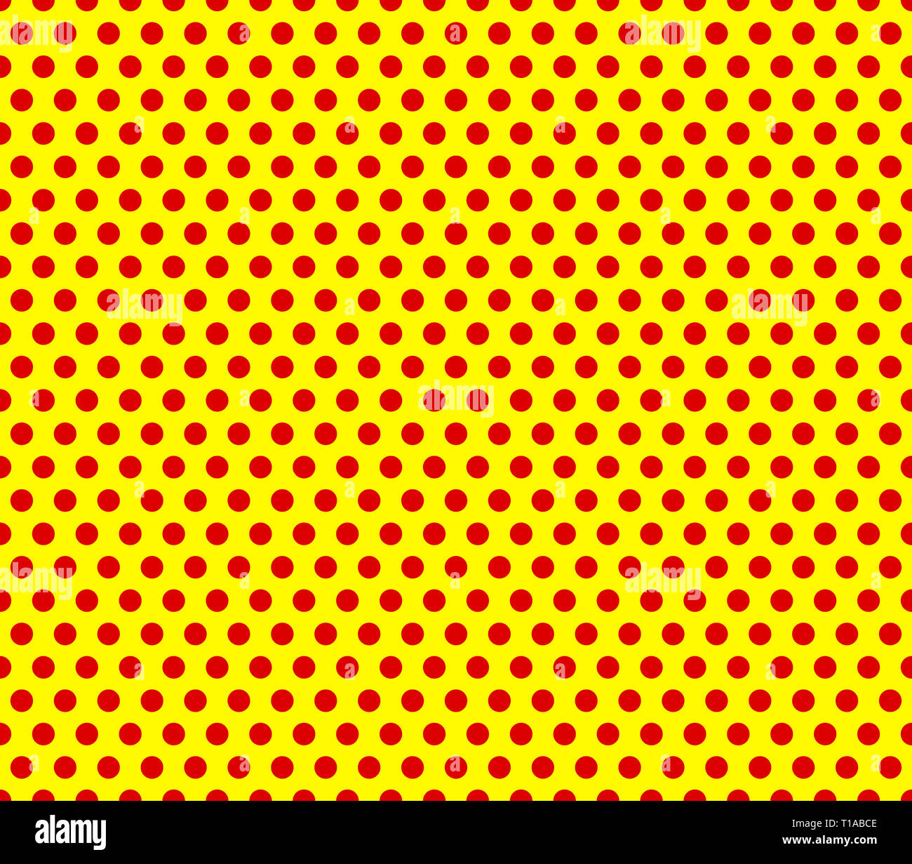 Pop-art style repeatable red dots on yellow background Stock Photo - Alamy