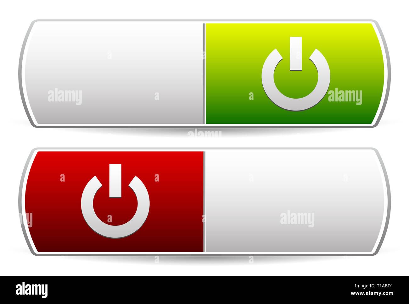 Power buttons. Icons with power symbol. Vector Stock Photo - Alamy