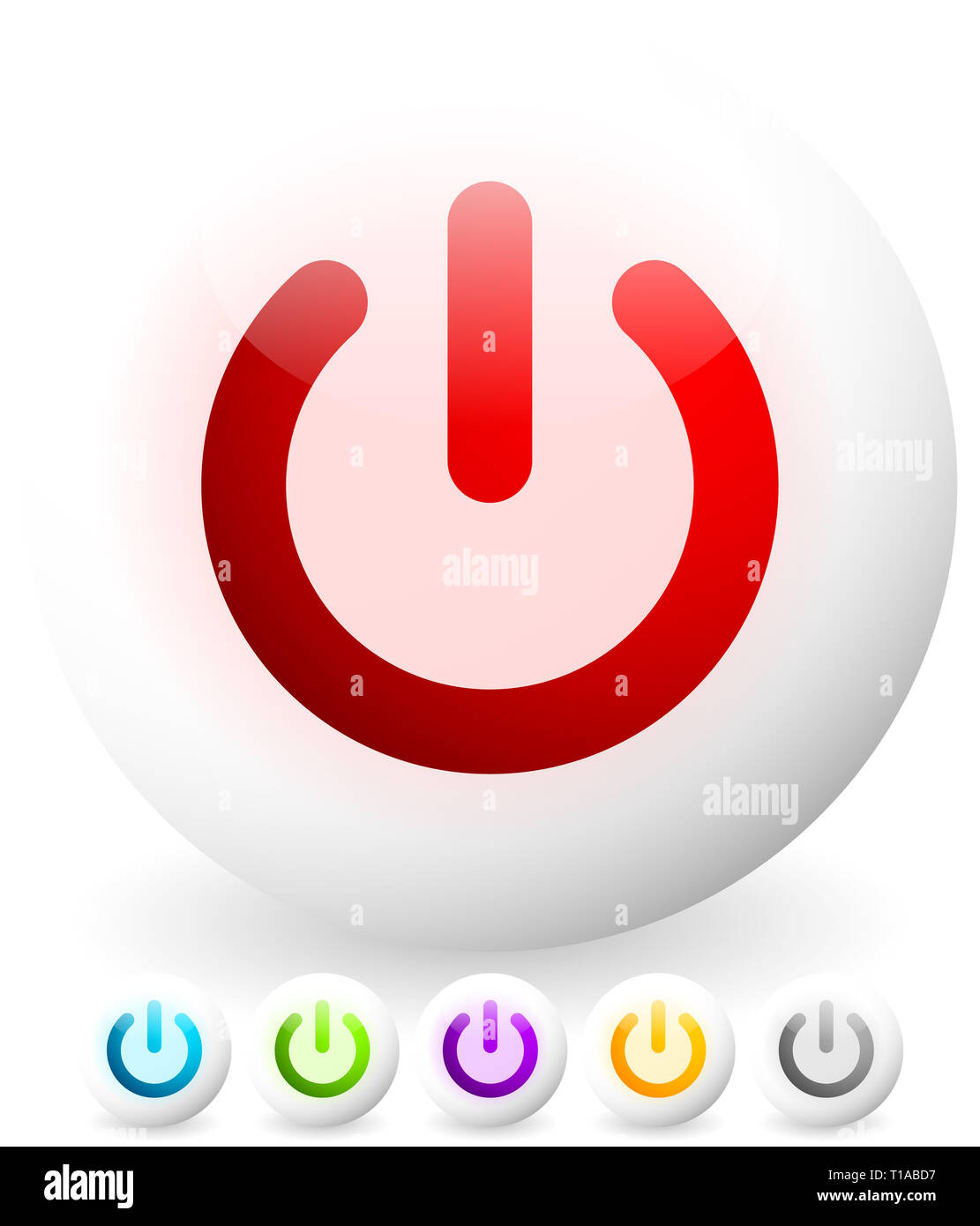 Power button, Power symbol vector graphics (eps10 Stock Photo - Alamy