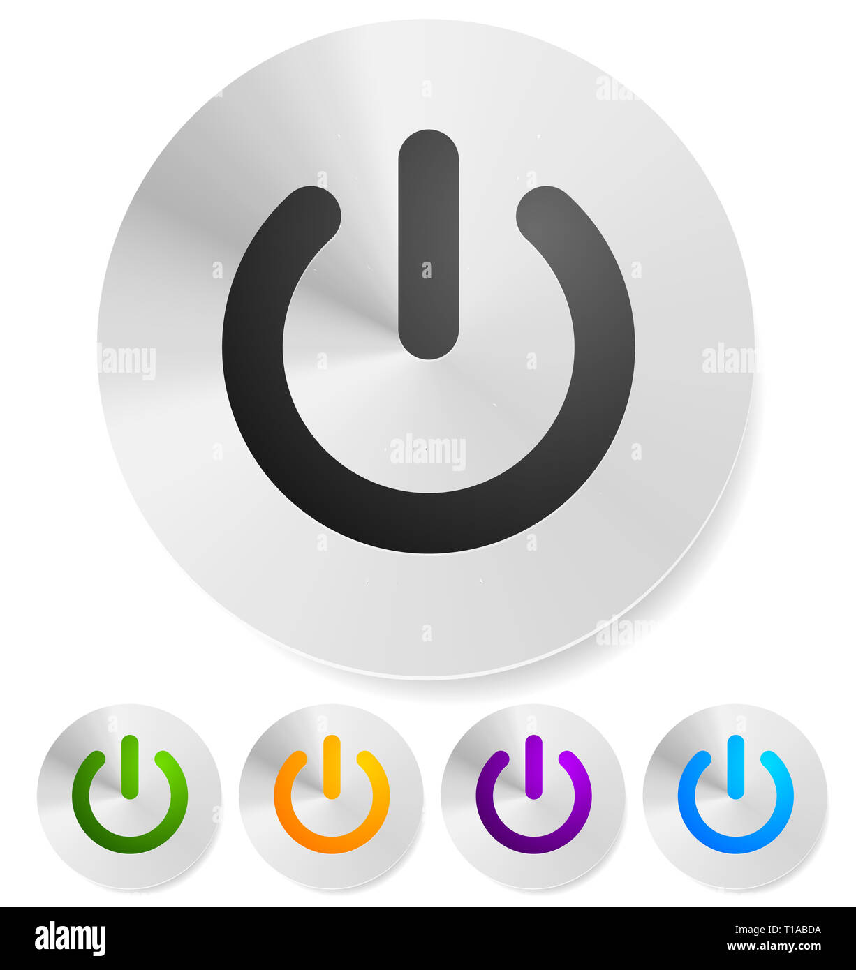 Power button, Power symbol vector graphics (eps10 Stock Photo - Alamy