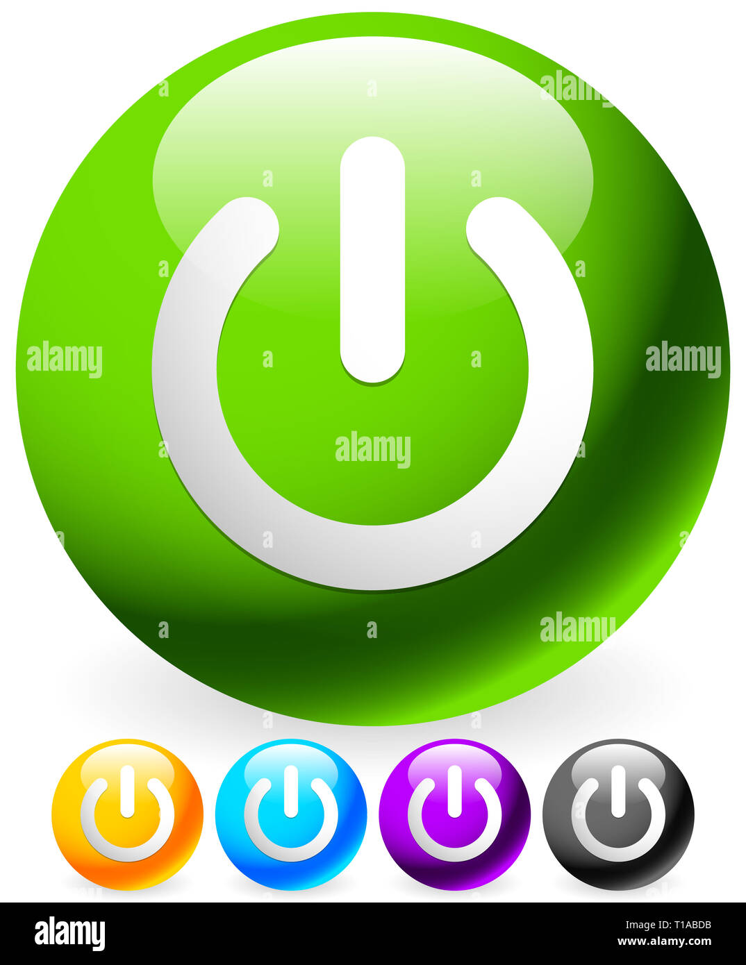 Power button, Power symbol vector graphics (eps10 Stock Photo - Alamy