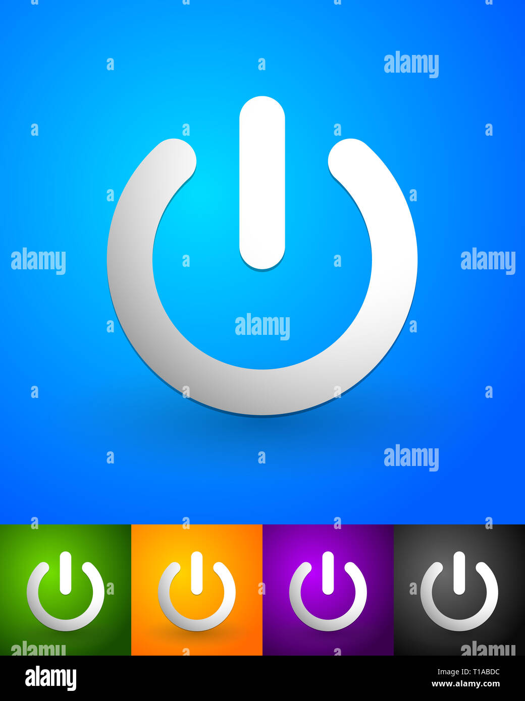 Power button, Power symbol vector graphics (eps10 Stock Photo - Alamy