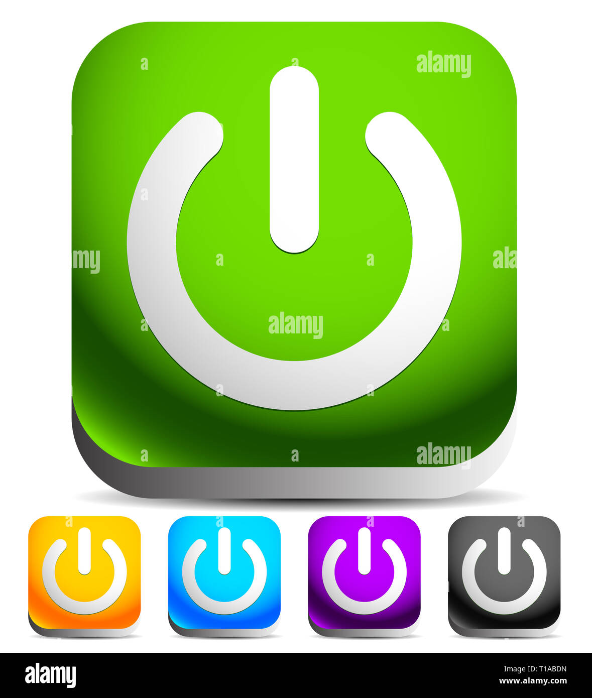 Power button, Power symbol vector graphics (eps10 Stock Photo - Alamy