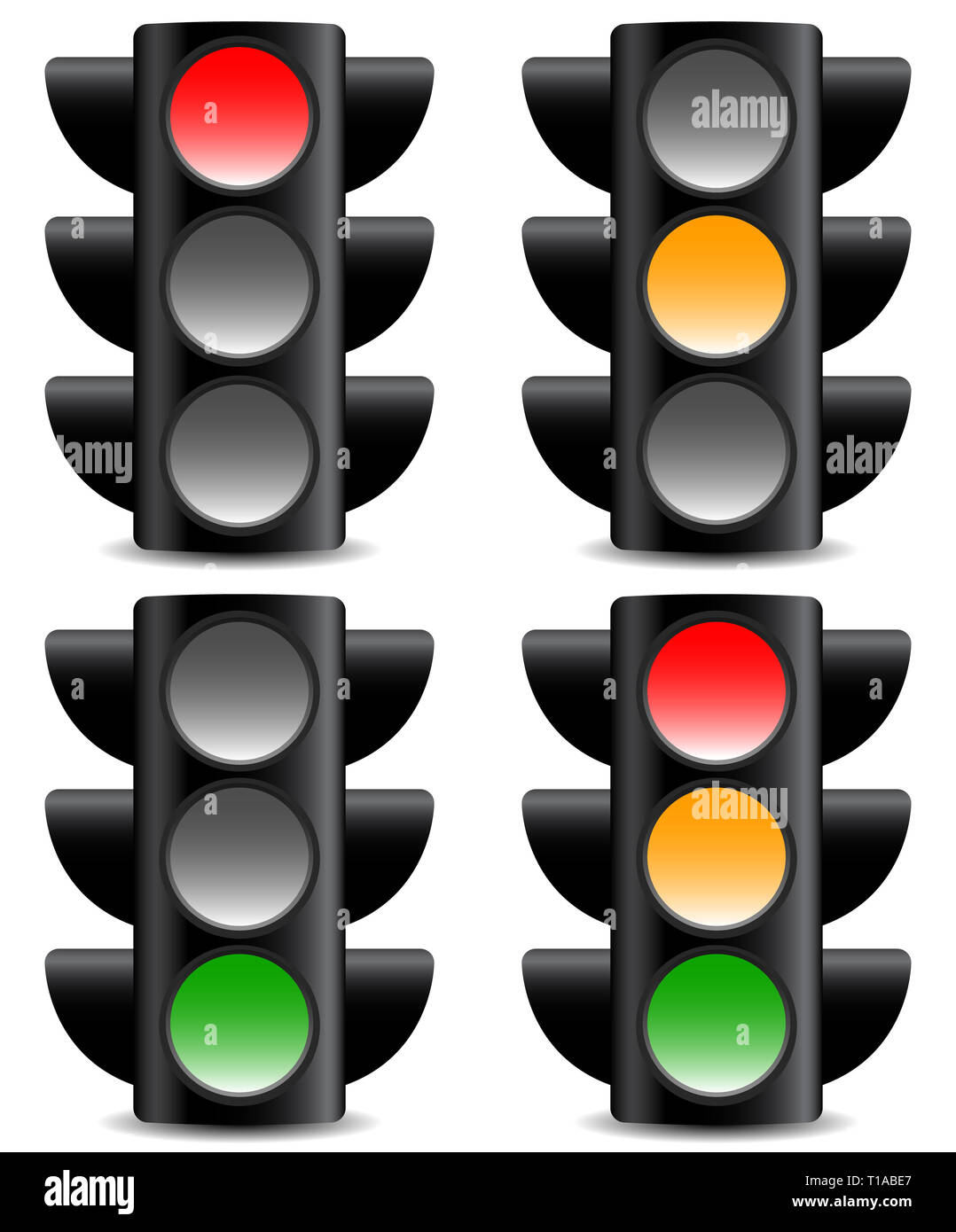 Pedestrian warning signals Cut Out Stock Images & Pictures - Alamy