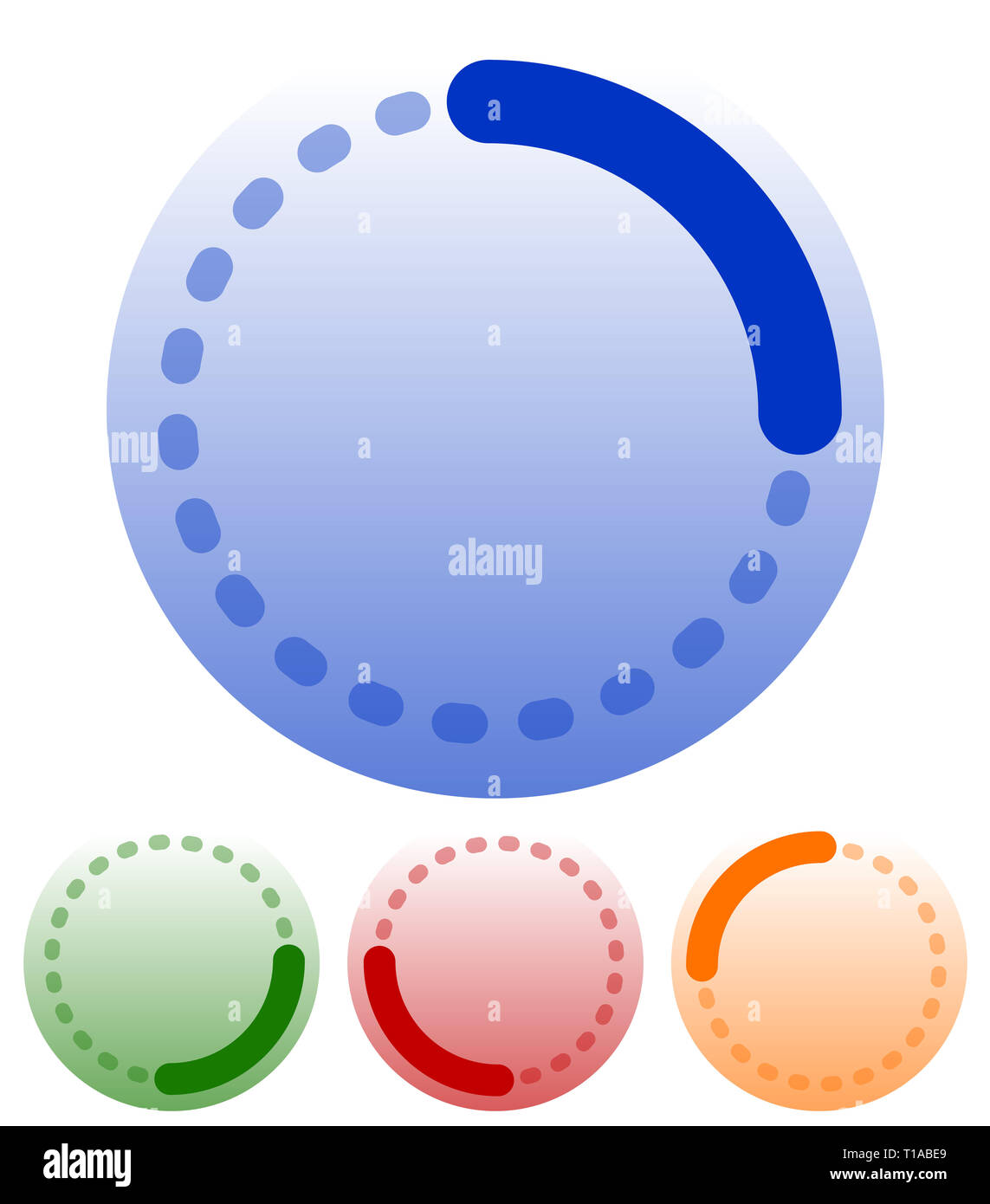 Preloader, buffer shapes, symbols. editable vector illustration Stock Photo - Alamy